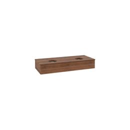 Villeroy & Boch V&B Waschtischunterschrank mit Frontstruktur, mit Beleuchtung Antao 120x19x50cm, WBP-farbe w. wal, w. walnut ; Villeroy & Boch (L13112HM)