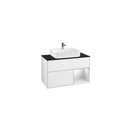 Villeroy & Boch V&B Waschtischunterschrank Finion 100, Pl b m, Rg r wh. m Lac, glo wh. Lac ; Villeroy & Boch (F122MTGF)