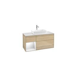Villeroy & Boch V&B Waschtischunterschrank Wandbeleuchtung Finion 120cm, Pl wh. m, Reg glo wh. Lac, Oa ven ; Villeroy & Boch (G821GFPC)