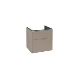 Villeroy & Boch V&B Waschtischunterschrank Subway 3.0 57,2x57,6x47,8cm, o. LED/Gr Alu gl, Tau ; Villeroy & Boch (C57800VM)