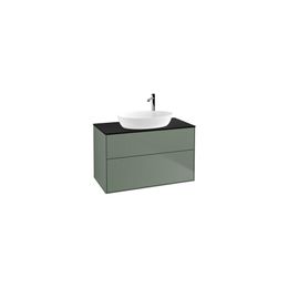 Villeroy & Boch V&B Waschtischunterschrank Finion 100x60,3cm, Abd.-Pl. bla m, Oli. m Lac ; Villeroy & Boch (F88200GM)