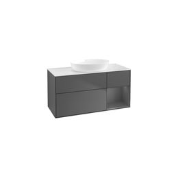 Villeroy & Boch V&B Waschtischunterschrank Finion 120cm, Pl w m, Rg A m Lac, Anthrac. m ; Villeroy & Boch (FA71GKGK)