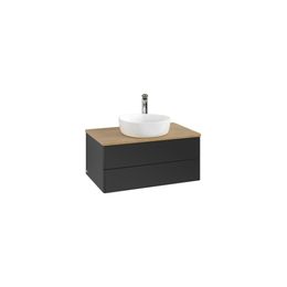 Villeroy & Boch V&B Waschtischunterschrank ohne Frontstruktur -Beleuchtung Antao 80x36x50cm, HL, WBP hon. Oa, bla m Lac ; Villeroy & Boch (L19051PD)