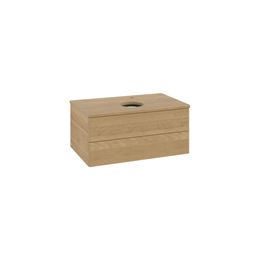 Villeroy & Boch V&B Waschtischunterschrank ohne Frontstruktur -Beleuchtung Antao 80x36x50cm, HL, WBP hon. Oa, hon. Oa ; Villeroy & Boch (L19051HN)