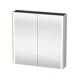 Duravit Universal-Spiegelschrank XSquare 80x80x15,5cm, Betongrau matt, 2 Tür, LED (XS7112007070000)