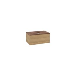 Villeroy & Boch V&B Waschtischunterschrank mit Frontstruktur Antao 80x36x50cm, WBP-farbe w. wal, honey oak ; Villeroy & Boch (K30112HN)