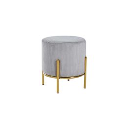 Möbel Kraft Hocker Cord grau Ø: 35.0 » Möbel Kraft
