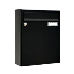 MEFA Briefkasten Sonate 133 schwarz Postkasten+Namensschild, beschichteter Stahl