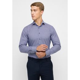 Langarmhemd Eterna "SLIM FIT", Herren, Gr. 39, Extra verlängerter Arm, dunkelblau, Twill, 100% cotton, schmal, Manschette, Hemden, NON IRON (bügelfrei)