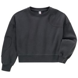 Yigga M&auml;dchen Sweatshirt mit Herz-Applikation