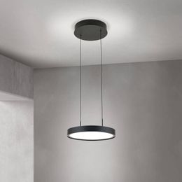 Orion LED-Hängeleuchte Teide, schwarz, einflammig, Metall, 2.700 K