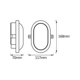 Osram LED-Außenwandlampe BULKHEAD, weiß, 6 W Kunststoff IP54