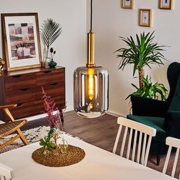 hofstein Maliali H&auml;ngeleuchte Grau, Messing, 1-flammig