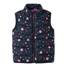 name it Weste 'NMFMYLANE' Mädchen Größe 116 saphir / grau / rosa