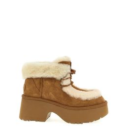 UGG Australia UGG Stiefel - 'Esmee Lace Up' Ankle Boots - Gr. US_10 - in Beige - f&uuml;r Damen