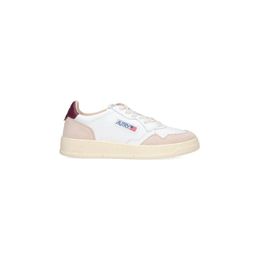 Autry Low-Top Sneaker - Low-Top White Leather Sneakers With Beige Suede Ac - Gr. 43 (EU) - in Weiß - für Damen