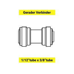 ich-zapfe Gerader Verbinder f&uuml;r Schlauch 3/8" und 1/2"