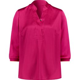 CRÉATION L Damen Bluse mit Stehkragen und 3/4-Arm pink Größe 38