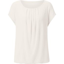 CR&Eacute;ATION L Damen Blusenshirt mit elastischem Saum ecru Gr&ouml;&szlig;e 54