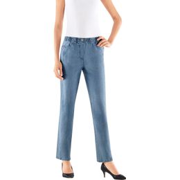 CR&Eacute;ATION L Damen Schlupfjeans mit Rundum-Dehnbund blue-bleached Gr&ouml;&szlig;e 40