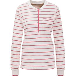 Ringella Damen Schlafanzug mit elastischen B&uuml;ndchen koralle-geringelt Gr&ouml;&szlig;e 44/46
