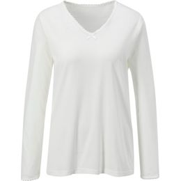 w&auml;schepur Damen Schlafanzug-Shirt ecru Gr&ouml;&szlig;e 44/46