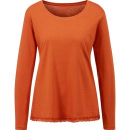 w&auml;schepur Damen Schlafanzug-Shirt rostrot Gr&ouml;&szlig;e 36/38