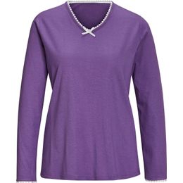 w&auml;schepur Damen Schlafanzug-Shirt lila Gr&ouml;&szlig;e 52/54