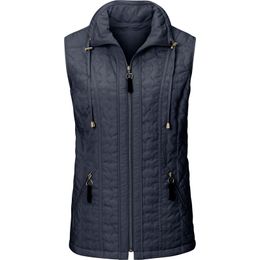 CR&Eacute;ATION L Damen Steppweste mit Rei&szlig;verschluss-Taschen marine Gr&ouml;&szlig;e 48