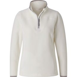 CR&Eacute;ATION L Damen Fleeceshirt mit Stehkragen und Rei&szlig;verschluss ecru Gr&ouml;&szlig;e 40
