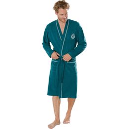 feel good Herren Bademantel petrol Gr&ouml;&szlig;e 60/62