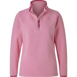 CR&Eacute;ATION L Damen Fleeceshirt mit Stehkragen und Rei&szlig;verschluss ros&eacute; Gr&ouml;&szlig;e 40