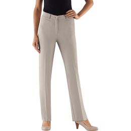 CRÉATION L Damen Hose in knitterarmer Qualität, Stretch stein Größe 20