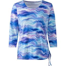 CR&Eacute;ATION L Damen Print-Shirt im Digitaldruck royalblau-aqua-bedruckt Gr&ouml;&szlig;e 40