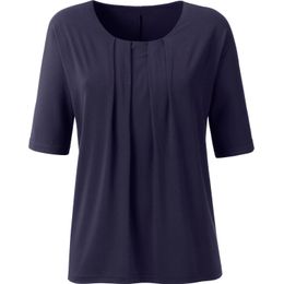 Heine Damen Fledermausshirt mit Rundhals-Ausschnitt marine Gr&ouml;&szlig;e 38