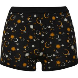 w&auml;schepur Damen Panty mit Sternen-Druck schwarz-bedruckt Gr&ouml;&szlig;e 36/38