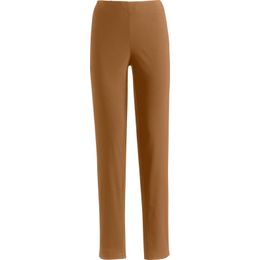 Damen Hose mit Dehnbund, Viskose-Qualit&auml;t cognac Gr&ouml;&szlig;e 19