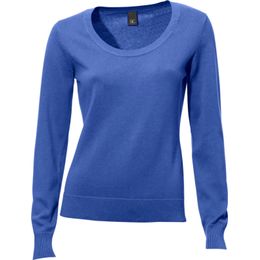 Heine Damen Rundhalspullover aus Feinstrick royalblau Gr&ouml;&szlig;e 36