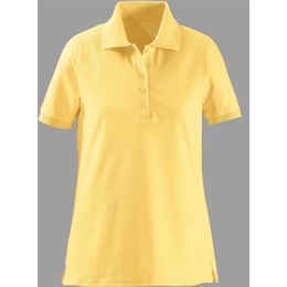 CR&Eacute;ATION L Damen Poloshirt mit Seitenschlitzen maisgelb Gr&ouml;&szlig;e 48