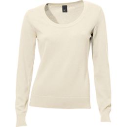Heine Damen Rundhalspullover aus Feinstrick offwhite Gr&ouml;&szlig;e 38