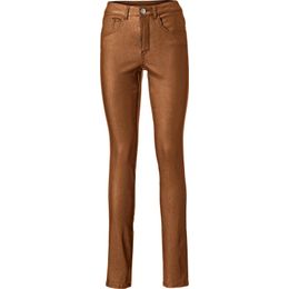 Heine Damen Bauchweg-Hose integriertes Power-Mesh cognac Gr&ouml;&szlig;e 20