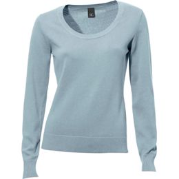 Heine Damen Rundhalspullover aus Feinstrick bleu Gr&ouml;&szlig;e 42