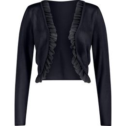 Damen Bolero mit Chiffon-Volants marine, Gr&ouml;&szlig;e 36
