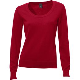 Heine Damen Rundhalspullover aus Feinstrick rot Gr&ouml;&szlig;e 50