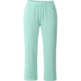 CR&Eacute;ATION L Damen Caprihose aus reiner Baumwolle aqua Gr&ouml;&szlig;e 46