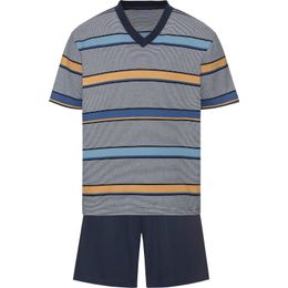 Herren Shorty marine-gelb-gestreift Gr&ouml;&szlig;e 44/46