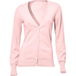 Heine Damen Feinstrickjacke im Cardigan-Style hellros&eacute; Gr&ouml;&szlig;e 38