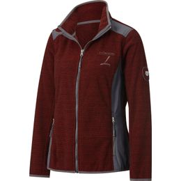 CR&Eacute;ATION L Damen Fleecejacke mit Kontrast-Eins&auml;tzen erdbeere-anthrazit-meliert Gr&ouml;&szlig;e 54
