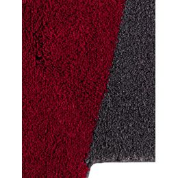 Grund unisex Badgarnitur rot-grau Gr&ouml;&szlig;e 90x90 cm - L-Form