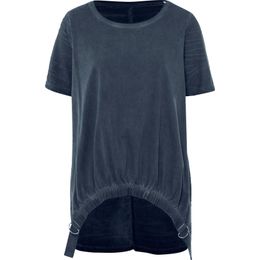 Heine Damen Longshirt in Oil-dyed-Optik rauchblau Gr&ouml;&szlig;e 38